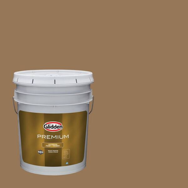 Glidden Premium 5 gal. PPG1086-7 Cocoa Cupcake Flat Exterior Latex ...