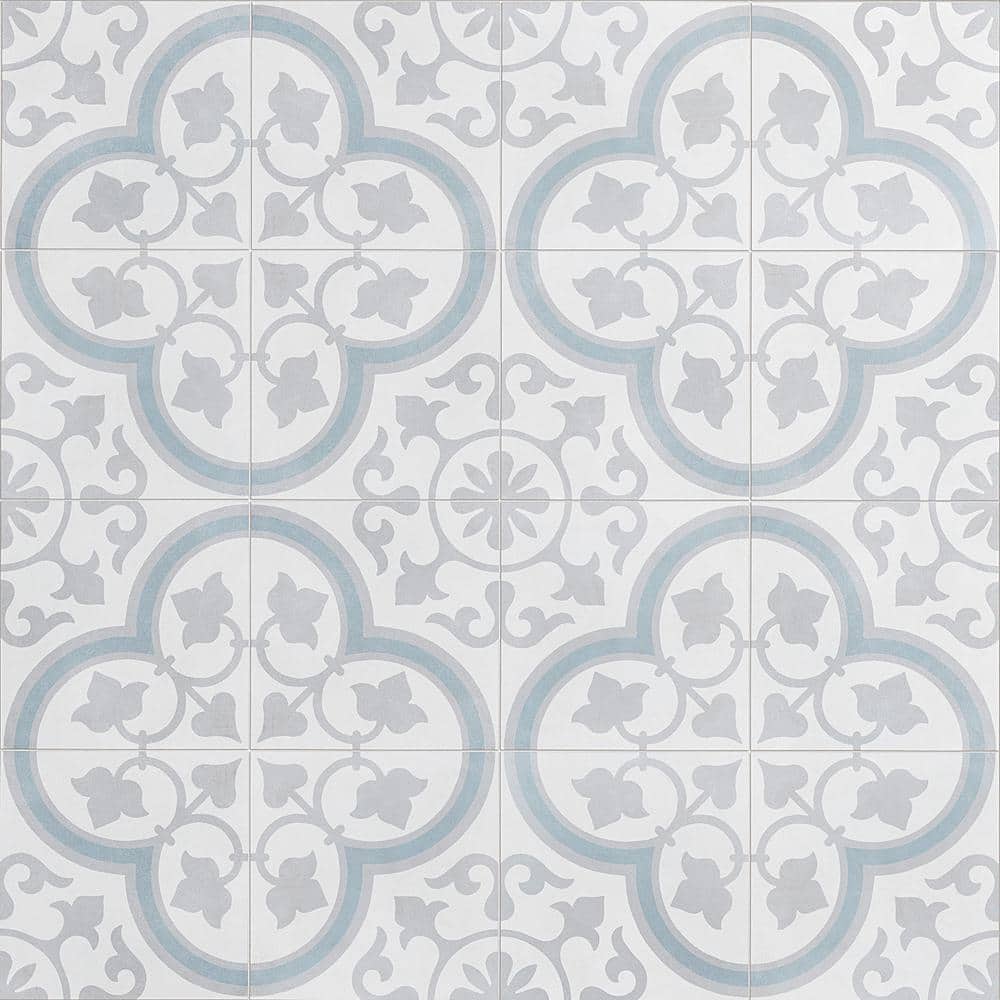 Ivy Hill Tile Aster Silver Square 9 in. x 0.4 in. Matte Porcelain Tile ...