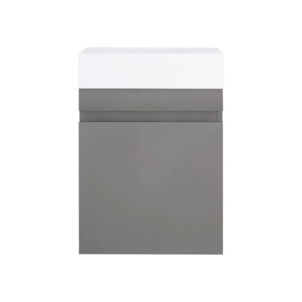 Staykiwi 18 in. W x 10 in. D x 25 in. H Single Sink Narrow Floating ...