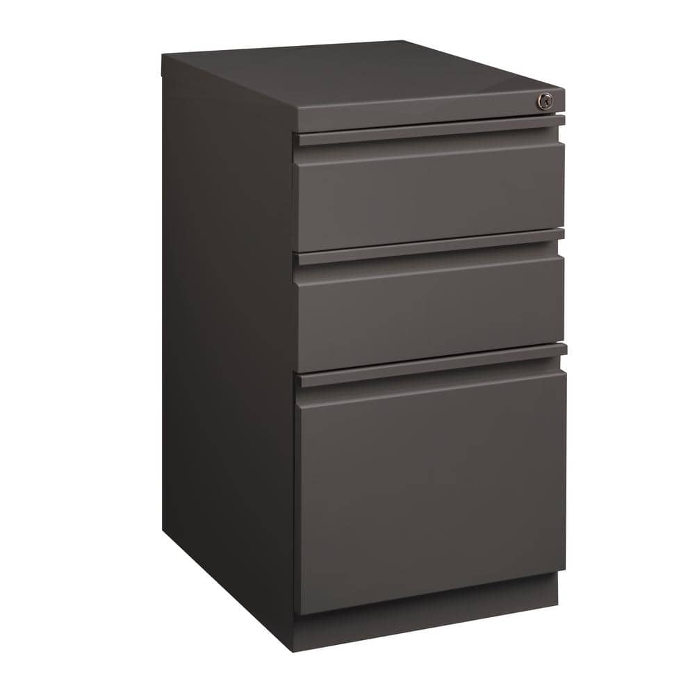Hirsh 20 in. D 3-Drawer Medium Tone Metal Letter Width 15 in. W Mobile ...