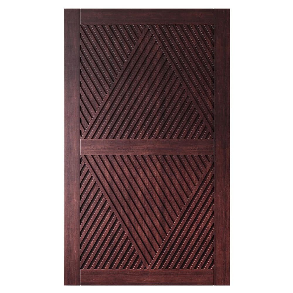 HOMACER LT 50 in. x 84 in. C-Panel Solid Core Red Mahogany Diamond ...