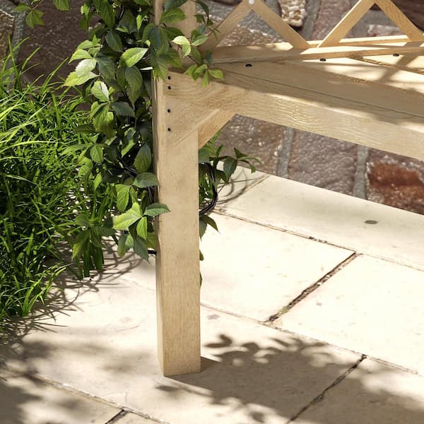 Vine Rustic Outdoor Wooden Bench