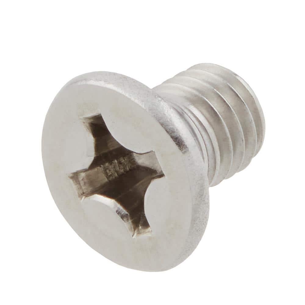 Everbilt M8-1.25x12mm Stainless Steel Flat Head Phillips Drive Machine ...