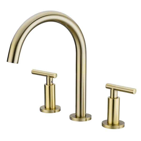 Fapully 8 in. Widespread 2-Handle Bathroom Faucet in Brushed Gold FAT ...