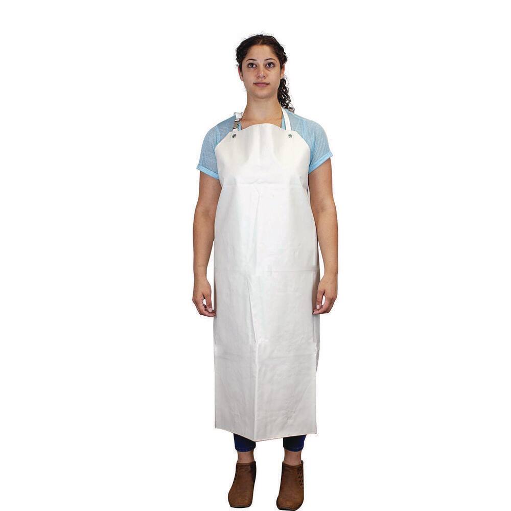 Reviews for BISON LIFE White Heavy Duty Nitrile Industrial Bib Apron ...