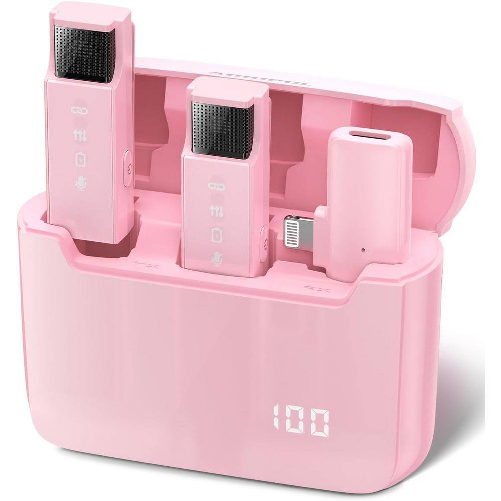 Etokfoks Wireless Lavalier Microphone for iPhone iPad with LED ...