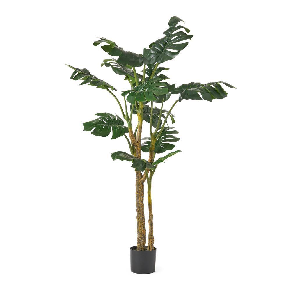 CONGE IMPORT LLC 4.9 ft Artificial Bonsai Tree in Pot, Monstera Home ...