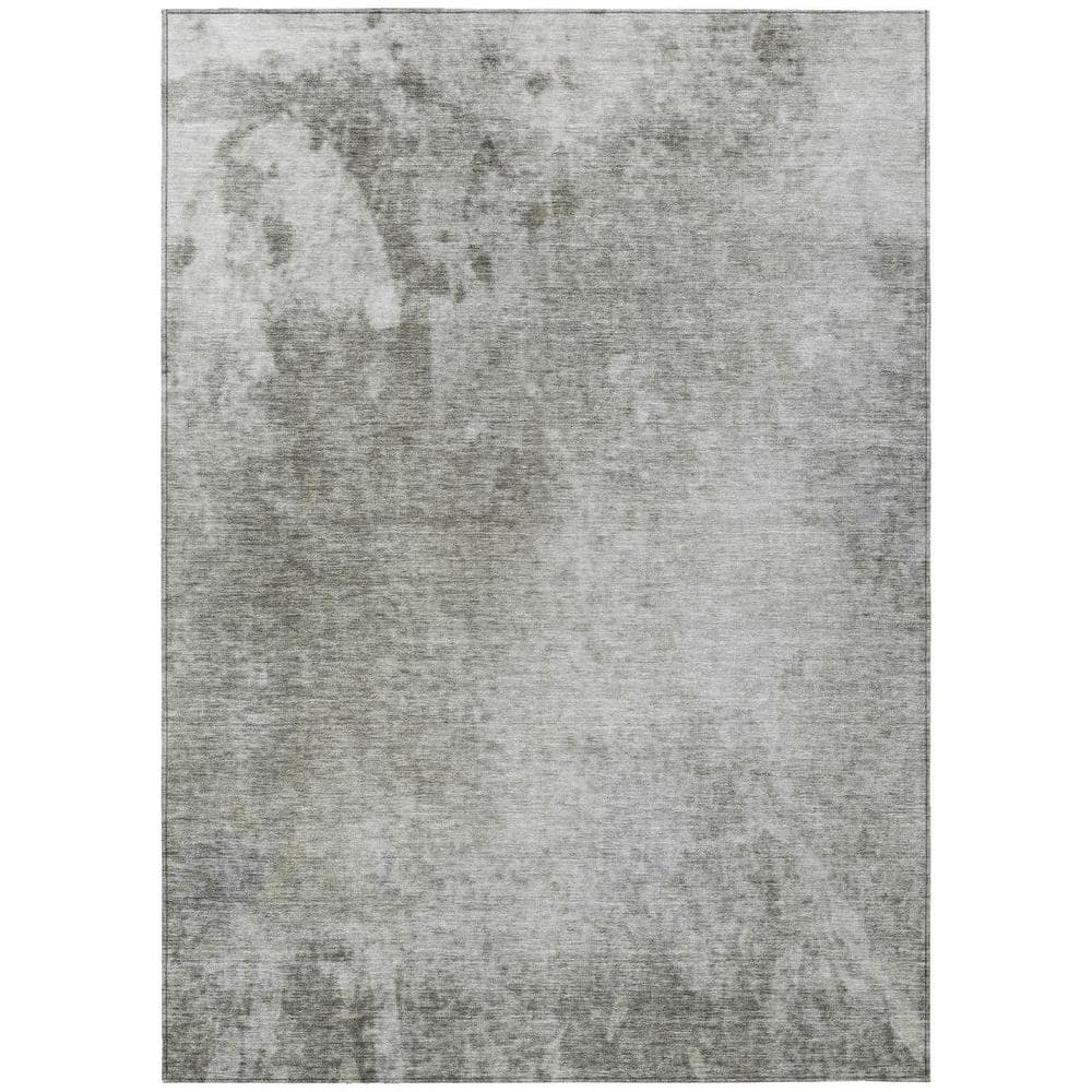 HomeRoots Gray and Off White 3 ft. x 5 ft. Woven Abstract Rectangle ...