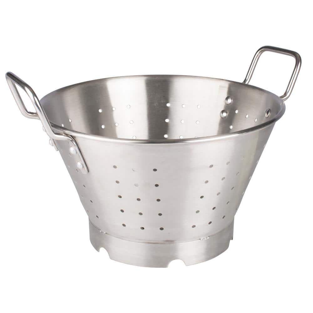 Winco 11 qt. Stainless Steel Colander SLO-11 - The Home Depot