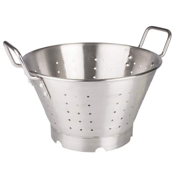 Winco 11 qt. Stainless Steel Colander SLO-11 - The Home Depot