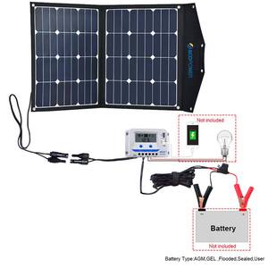 ACOPower 50-Watt Foldable Suitcase OffGrid Solar Panel Kit Suitcase HY ...