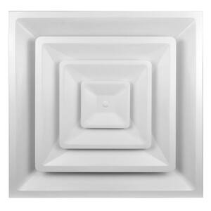 Venti Air 24 in. x 24 in. T-Bar Drop ceiling Lay in Supply diffuser ...