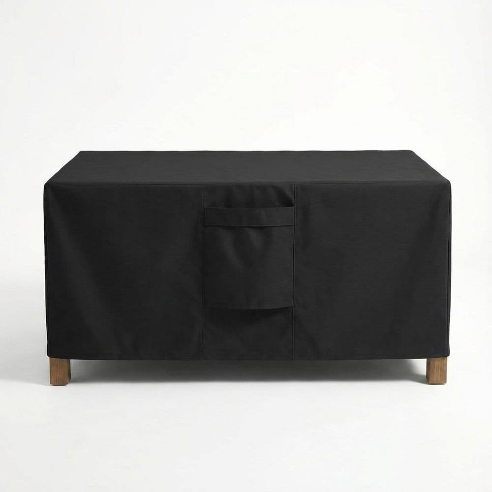 KHOMO GEAR 21 in. x 17 in. x 21 in. Black Square Patio Coffee Table ...