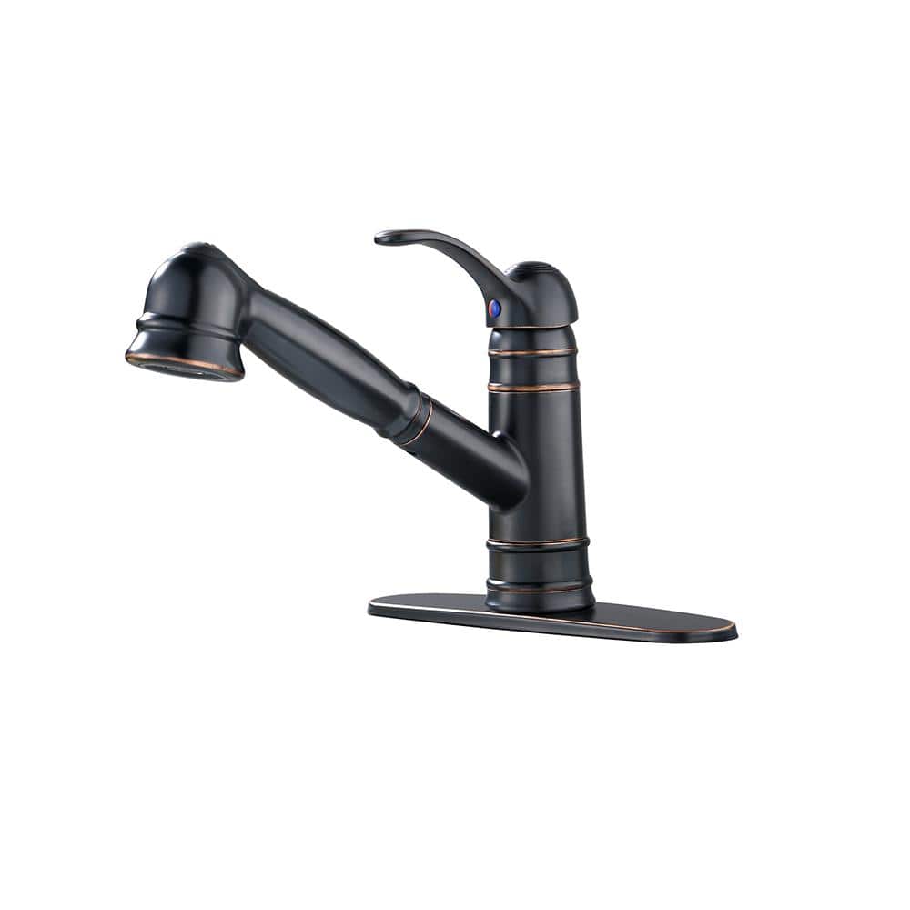 UPIKER Renzo Single-Handle Pull-Out Sprayer Kitchen Faucet Deckplate ...