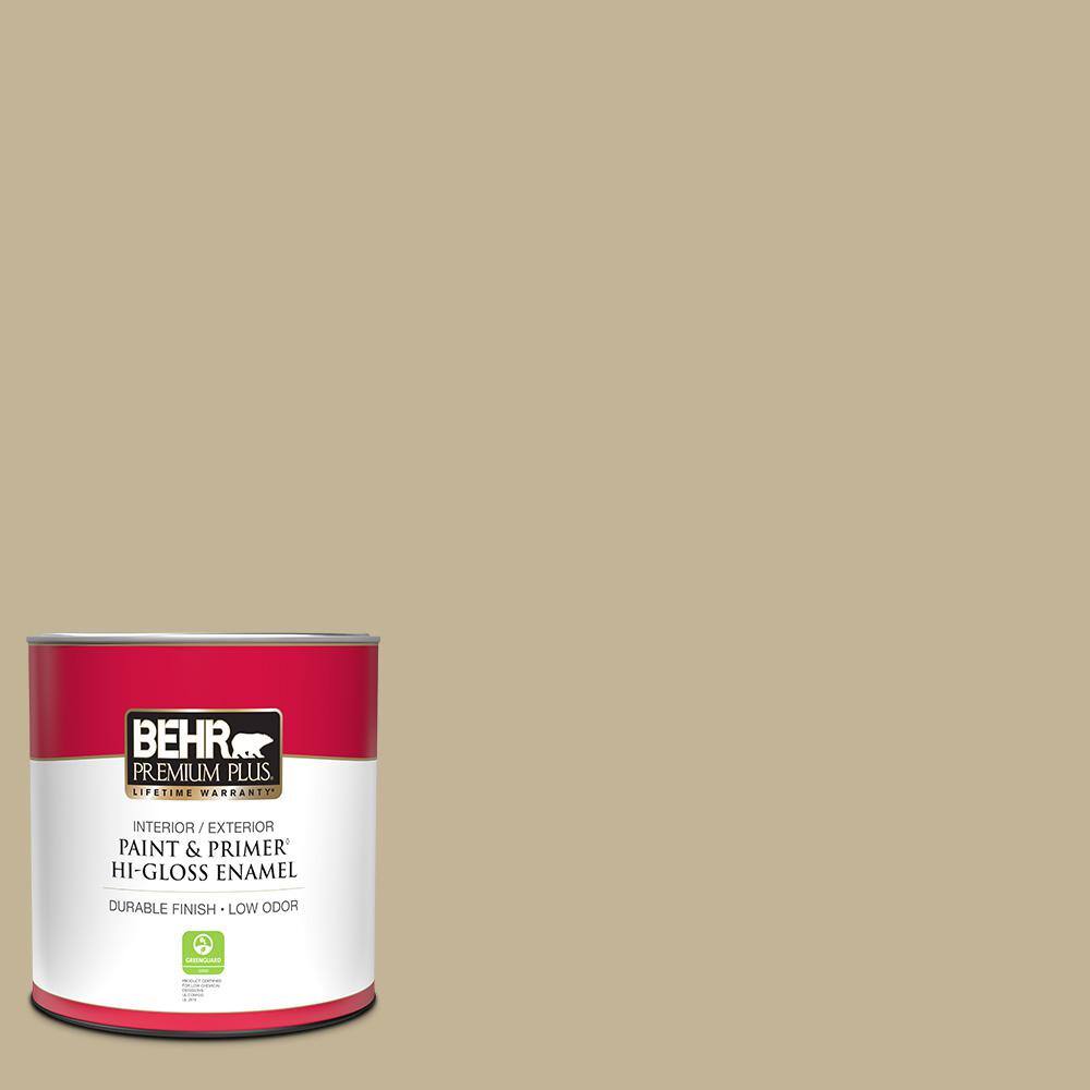 BEHR PREMIUM PLUS 1 qt. #ECC-21-2 Palisade Hi-Gloss Enamel Interior ...