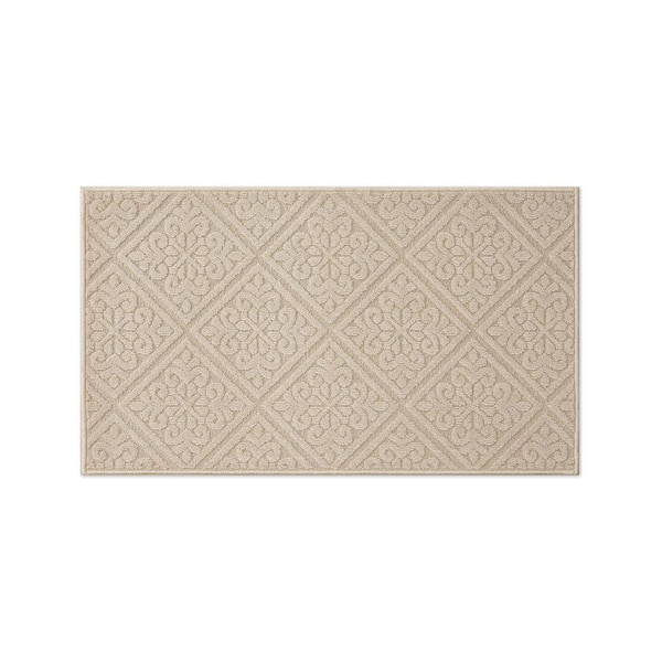 Laura Ashley Austell Solid Berber 2 ft. x 4 ft. Geometric Area Rug ...