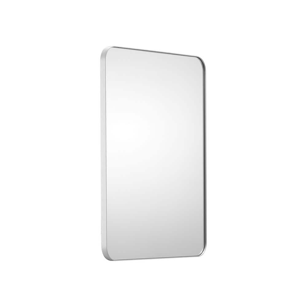 VEVOR Wall Mounted Makeup Mirror Silver 22 in. W x 30 in. H Modern ...
