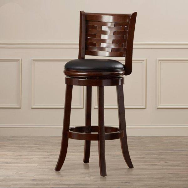 Boraam Sumatra 29 in. Cappuccino Swivel Cushioned Bar Stool 48029 - The ...