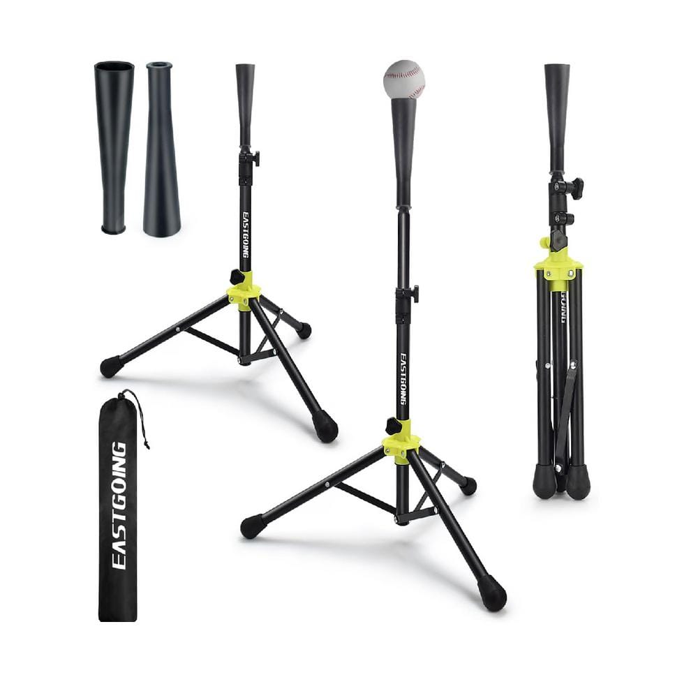 Portable Baseball and Softball Travel Batting Tee with Caddy im Black ...