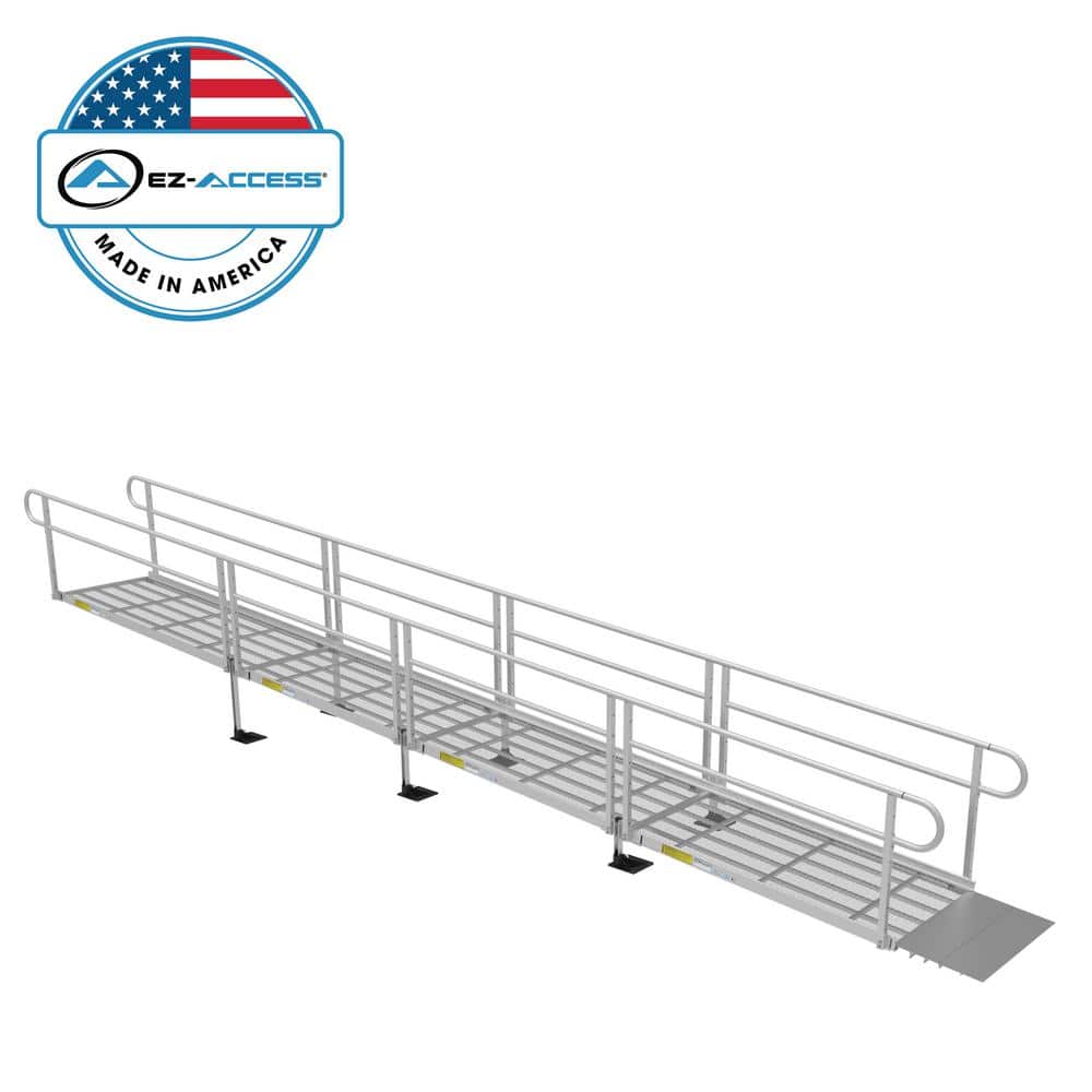 EZ-ACCESS PATHWAY 3G 26 ft. Wheelchair Ramp Kit with Expanded Metal ...