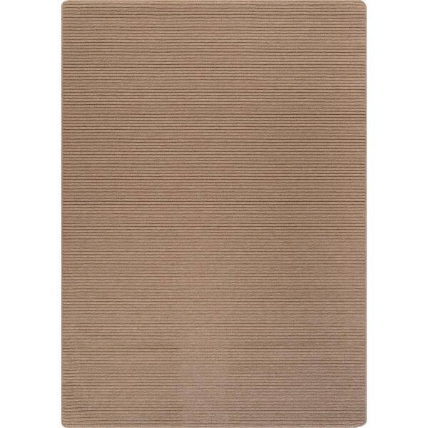 Beverly Rug Oasis Solid Beige 4 ft. x 6 ft. Non-Slip Rubber Back Indoor ...