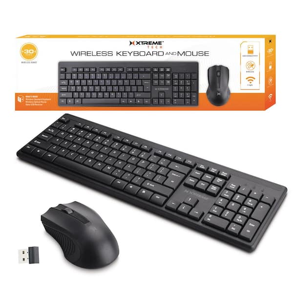 XTREME Wireless Keyboard and Mouse Set, Supports Any Desktop, Requires ...