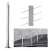 VEVOR Cable Railing Post 42 in. L x 2 in. W x 2 in. H 30° Angled Hole ...