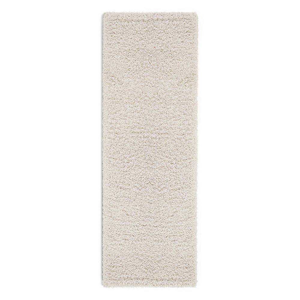 Sweet Home Stores Cozy Shag Collection Cream 2 ft. x 5 ft. (20in. x 59 ...