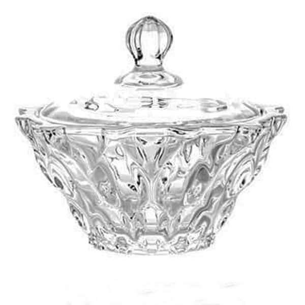 Lorren Home Trends 4.5 in. x 4 in. Glass Covered Candy or Decorative ...