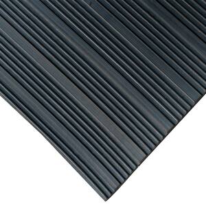 Rubber-Cal Corrugated Ramp Cleat 3 ft. x 20 ft. Black Rubber Flooring ...