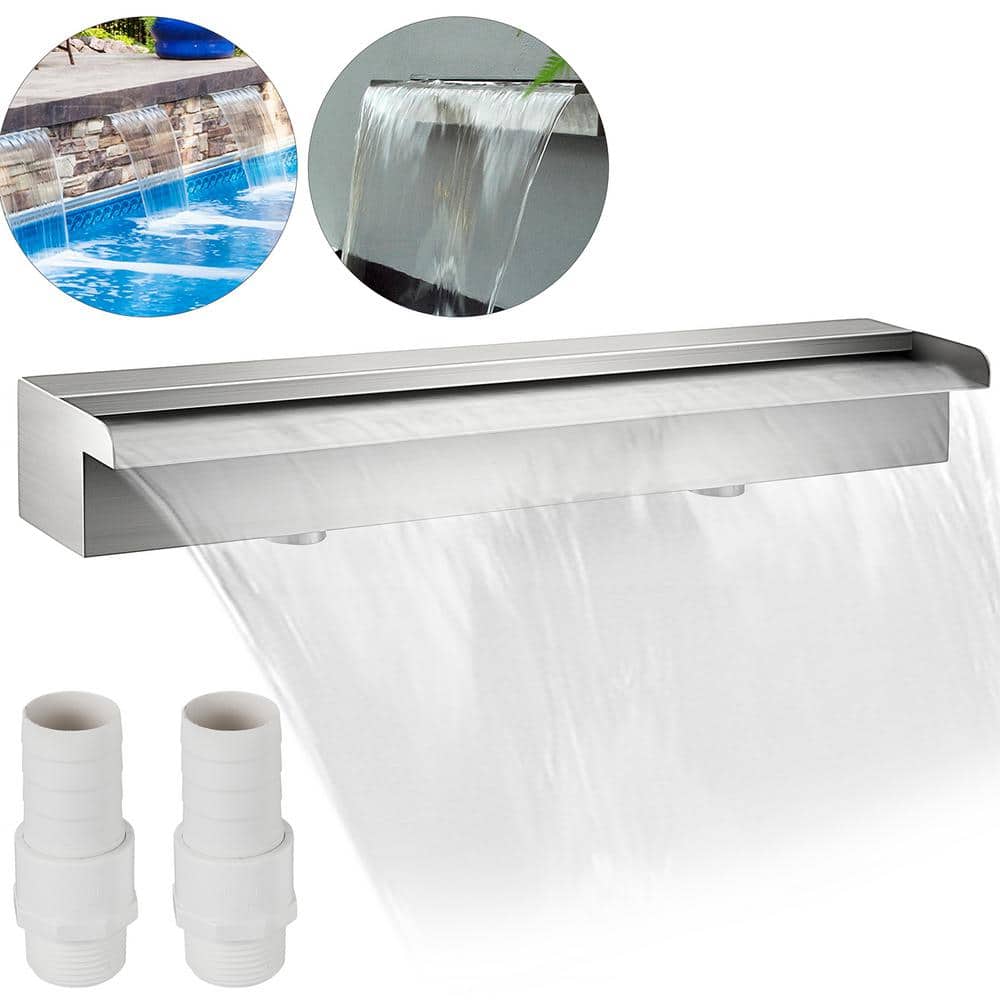 VEVOR Pond Waterfall Spillway 23.6 x 4.5 x 3.1 in. Pool Fountain with ...