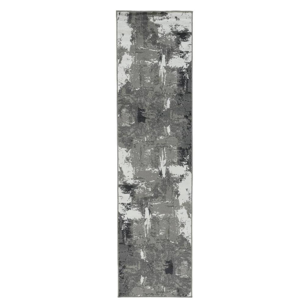 Amer Rugs Alpine 3 ft. X 10 ft. Ivory, Gray Abstract Area Rug ALP62710 ...
