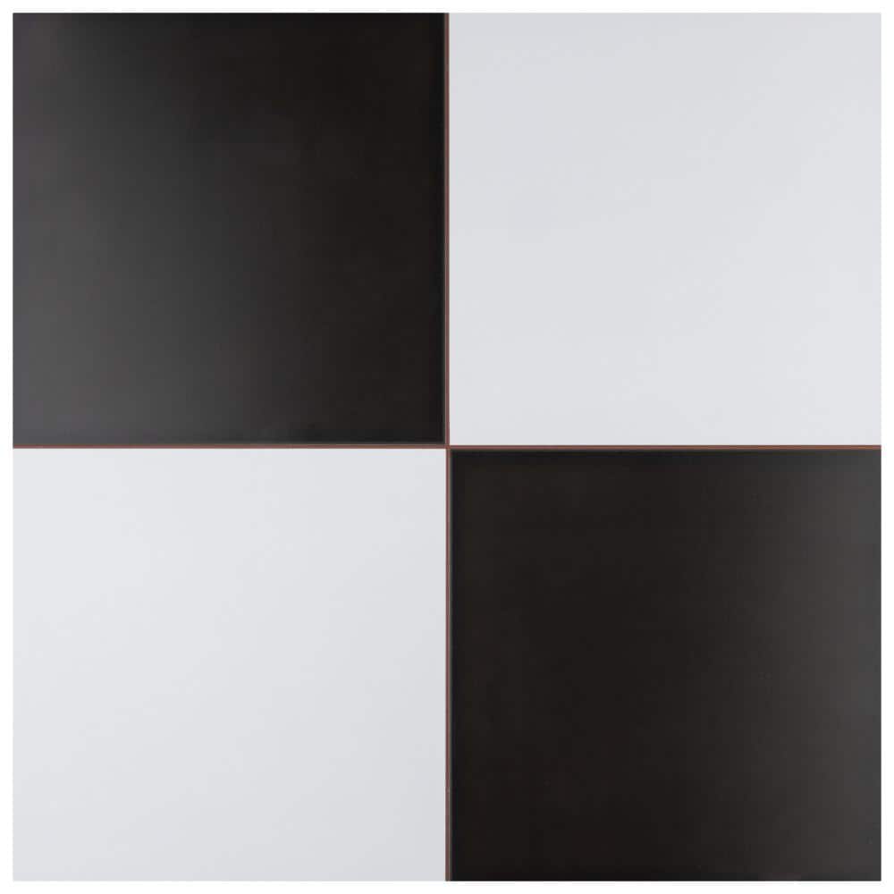 Merola Tile Checker II 17-5/8 in. x 17-5/8 in. Ceramic Floor and Wall ...