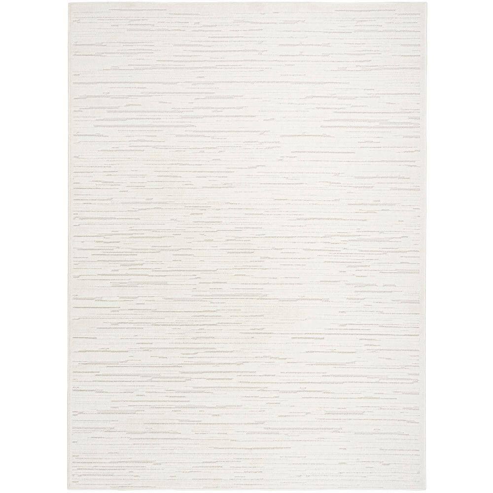 Nourison Casual Ivory 7 ft. x 9 ft. Abstract Contemporary Area Rug ...