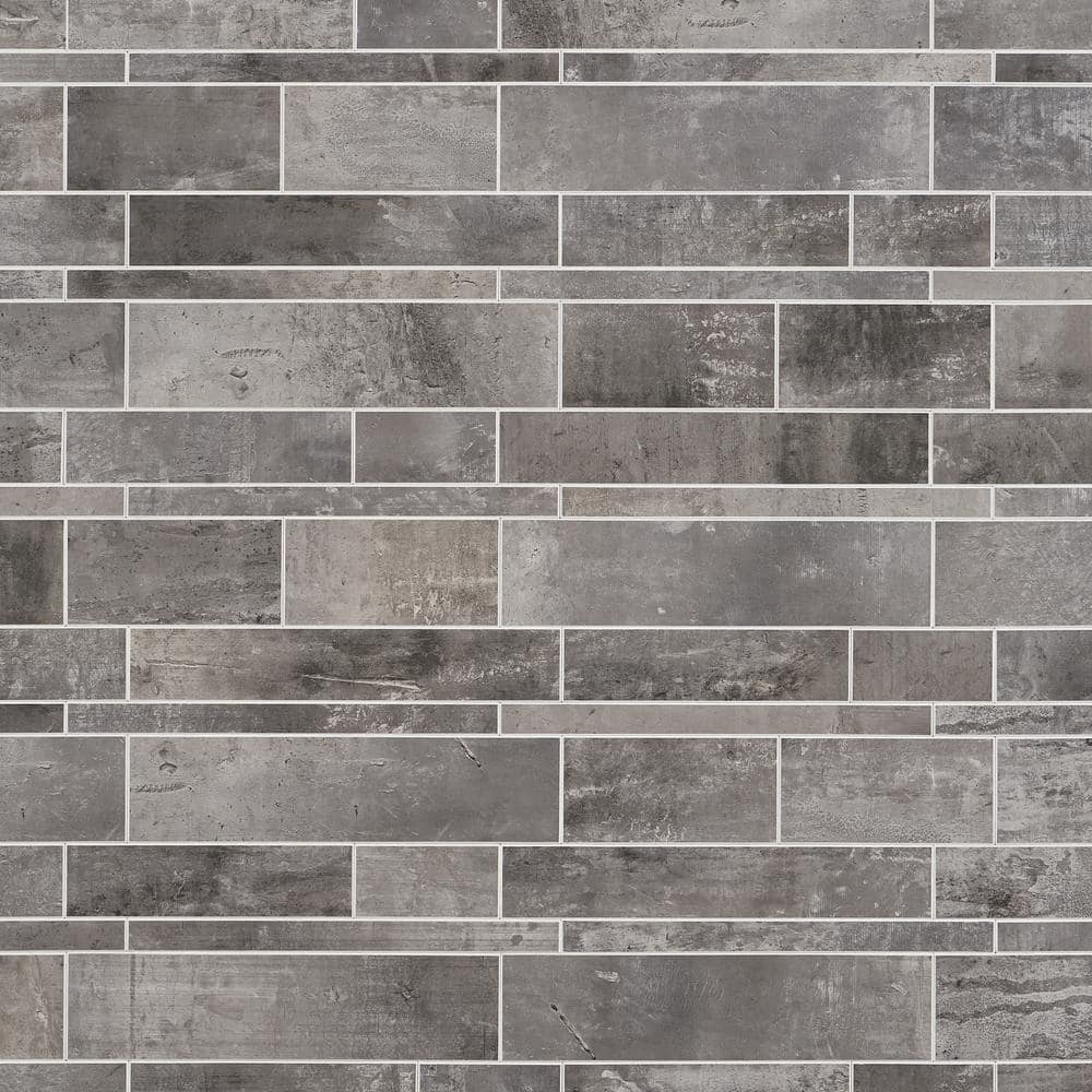 Ivy Hill Tile Luxe Core Railroad Dark Gray 11.81 in. x 11.81 in. SPC ...