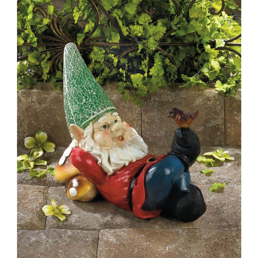 Zingz & Thingz Lazy Gnome Solar Statue 4504515V - The Home Depot