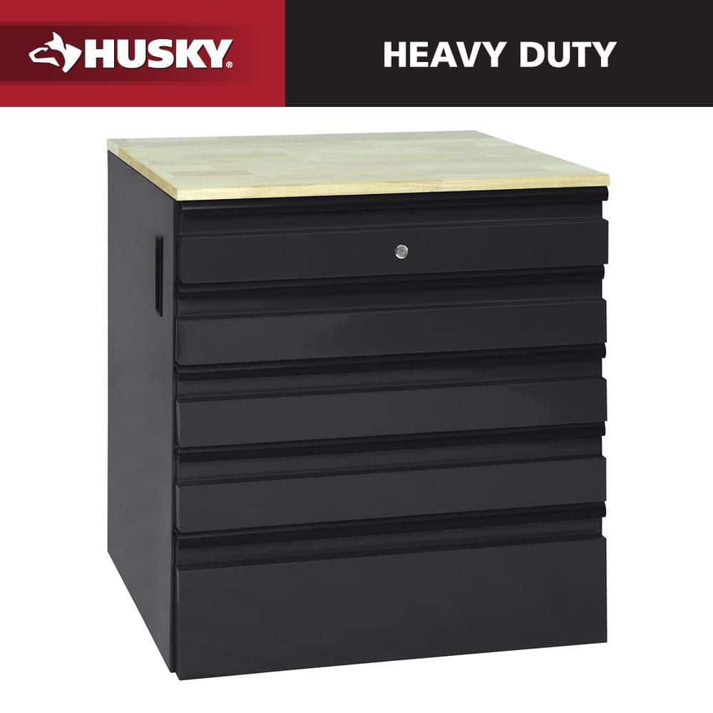 Husky Heavy Duty 28 in. W x 32 in. H x 21.5 in. D Welded 20-Gauge Steel ...