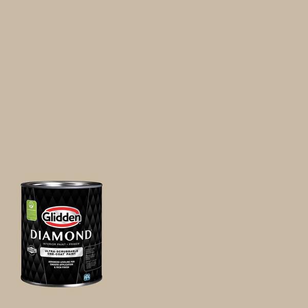 Glidden Diamond 1 qt. PPG1097-4 Dusty Trail Flat Interior Paint with ...