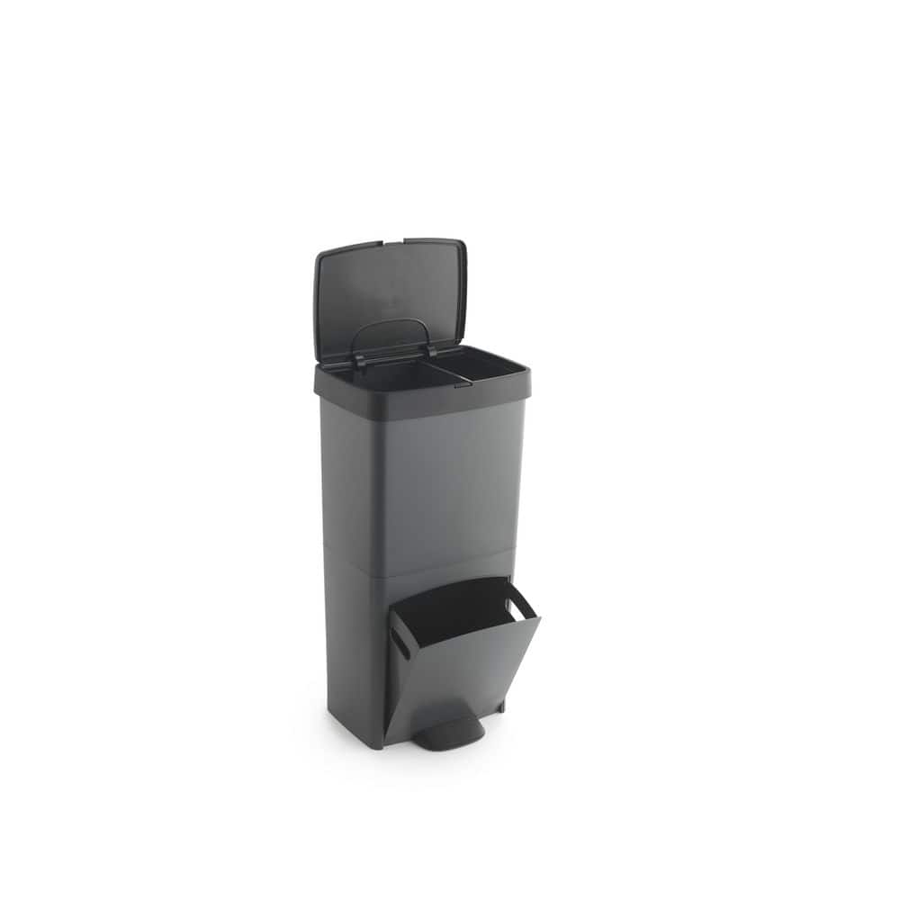 Step N' Sort 18.5 Gallon Trash and Recycling Tower with 3 compartments ...