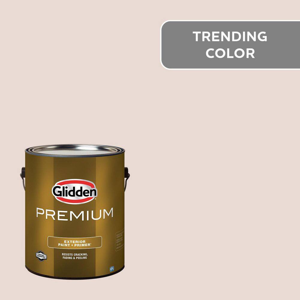 Glidden Premium 1 gal. Sandy Beach Semi-Gloss Exterior Latex Paint ...