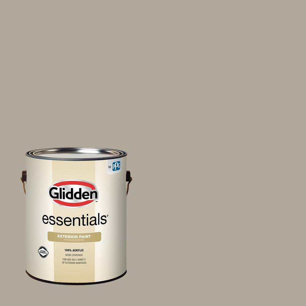 Glidden Essentials 1 gal. PPG1025-4 Sharkskin Satin Exterior Paint ...