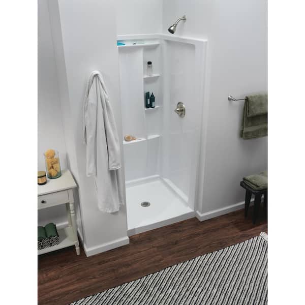 Delta Classic 500 36 in. L x 36 in. W x 72 in. H 4-Piece Alcove Shower ...
