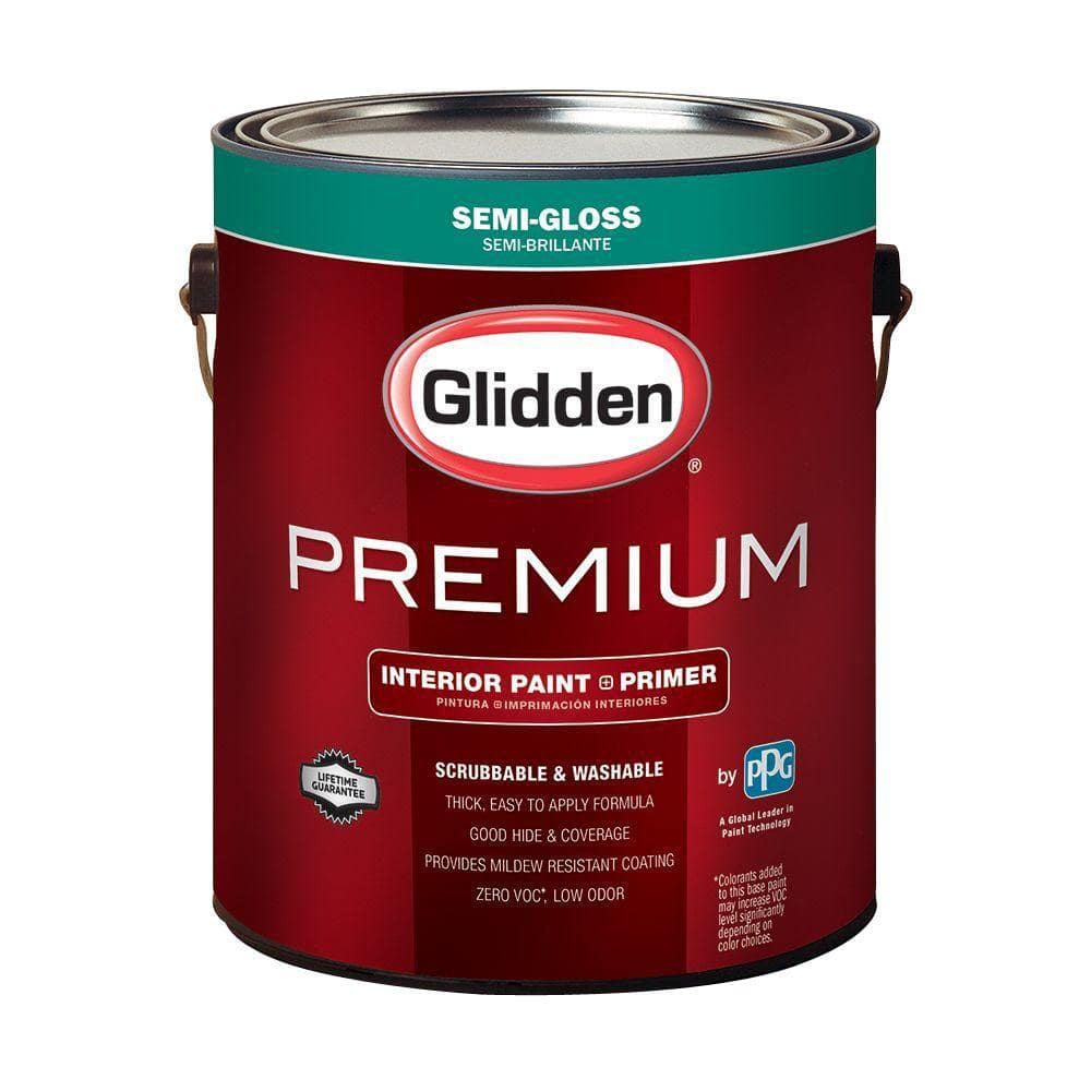 Glidden Premium 1 gal. Base 3 Semi-Gloss Interior Paint GLN6413N-01 ...