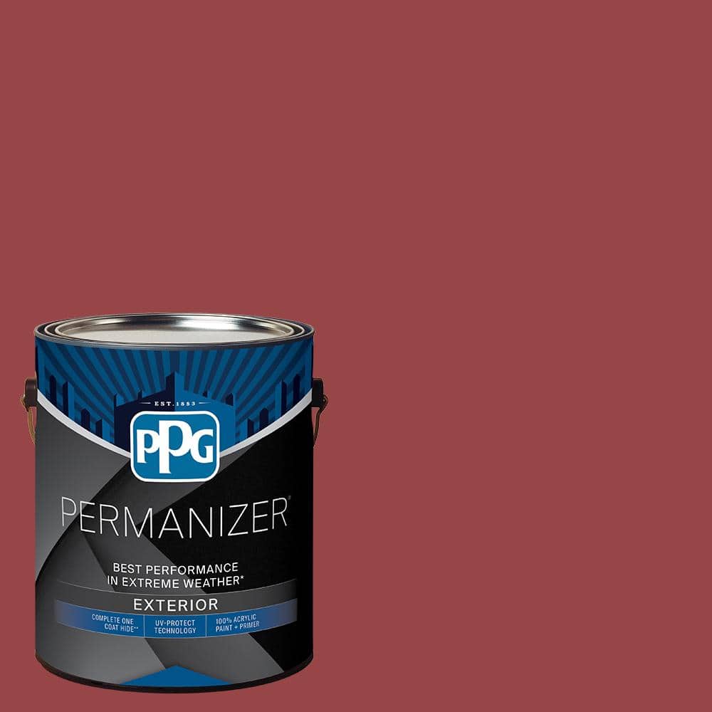 PERMANIZER 1 gal. PPG13-10 Candy Apple Semi-Gloss Exterior Paint PPG13 ...