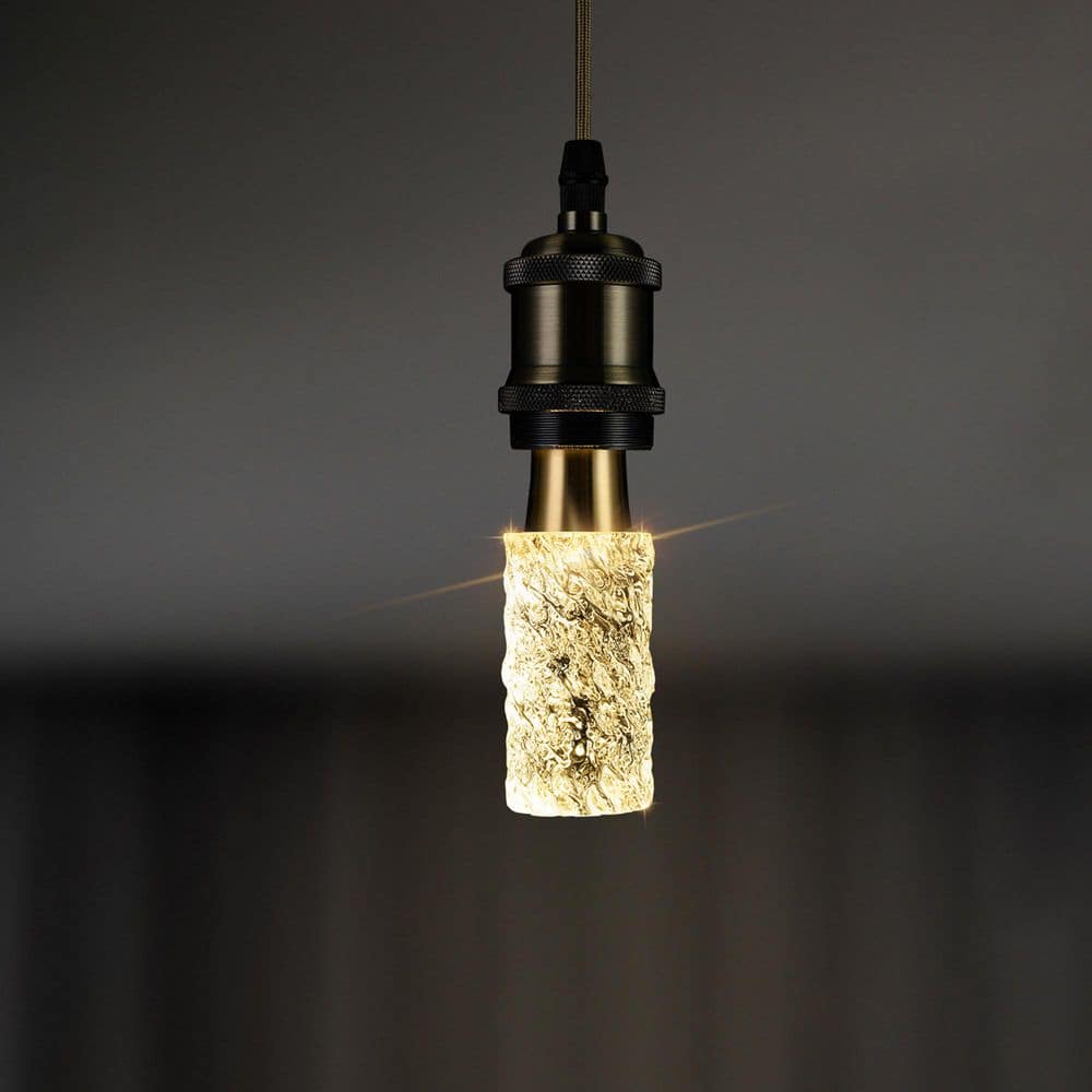 CARRO 5-Watt Equivalent Ripple Cylinder Shaped E26/27 Crystal LED Light ...