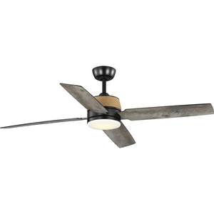 Modland Light Pro 52 in. Indoor/Outdoor Brown Classic Ceiling Fan with ...