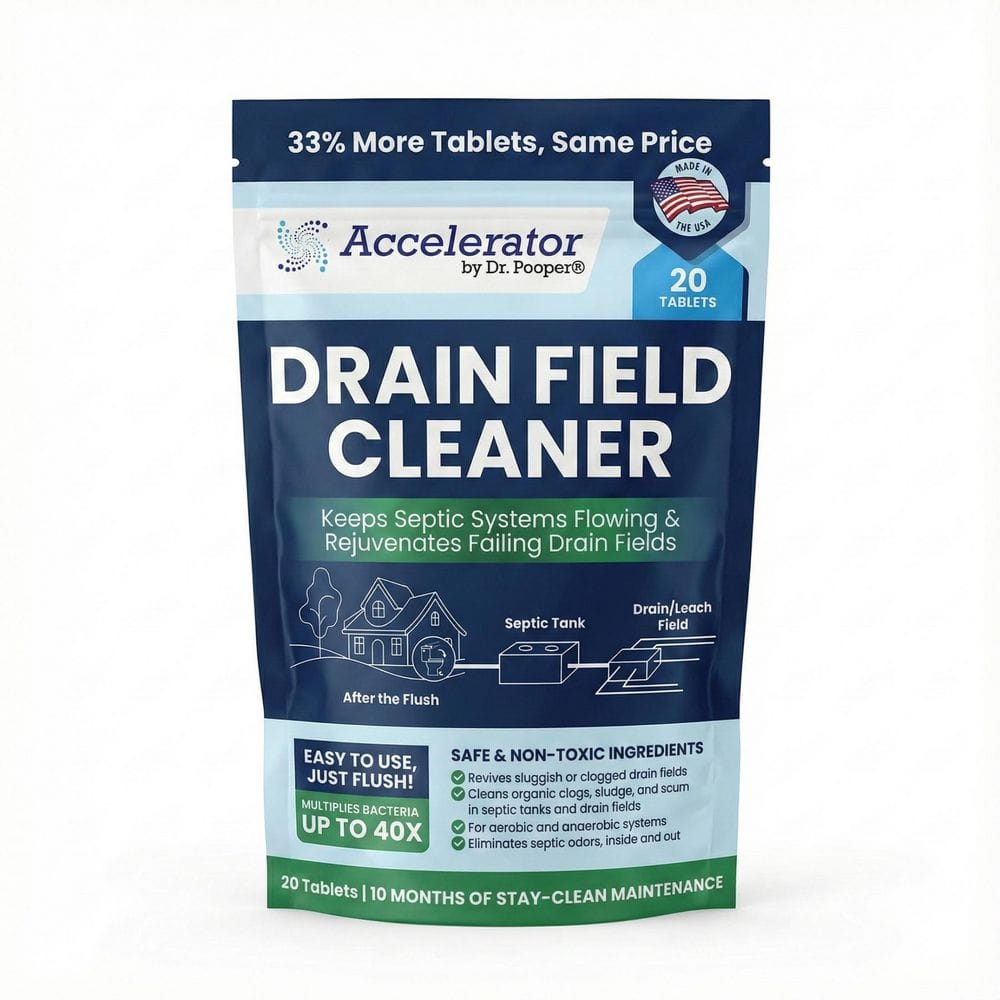 Accelerator by Dr. Pooper Septic Drain Field Cleaner Tablets, 20 Count ...