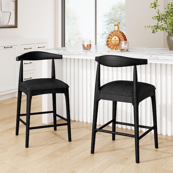 CHRISTOPHER KNIGHT HOME Half-Dane Modern 37.5 in. H Black Fabric ...