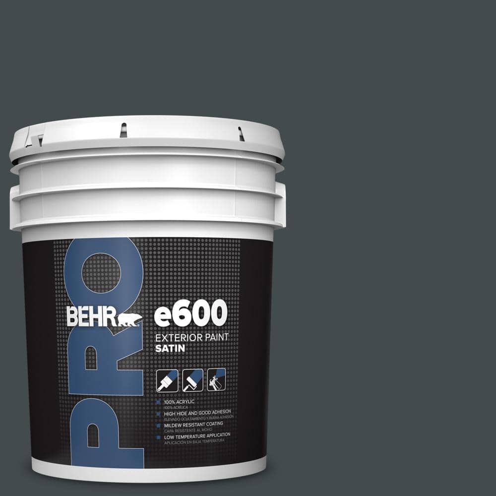 BEHR PRO 5 gal. #730F-7 Black Sable Satin Exterior Paint PR64305 - The ...