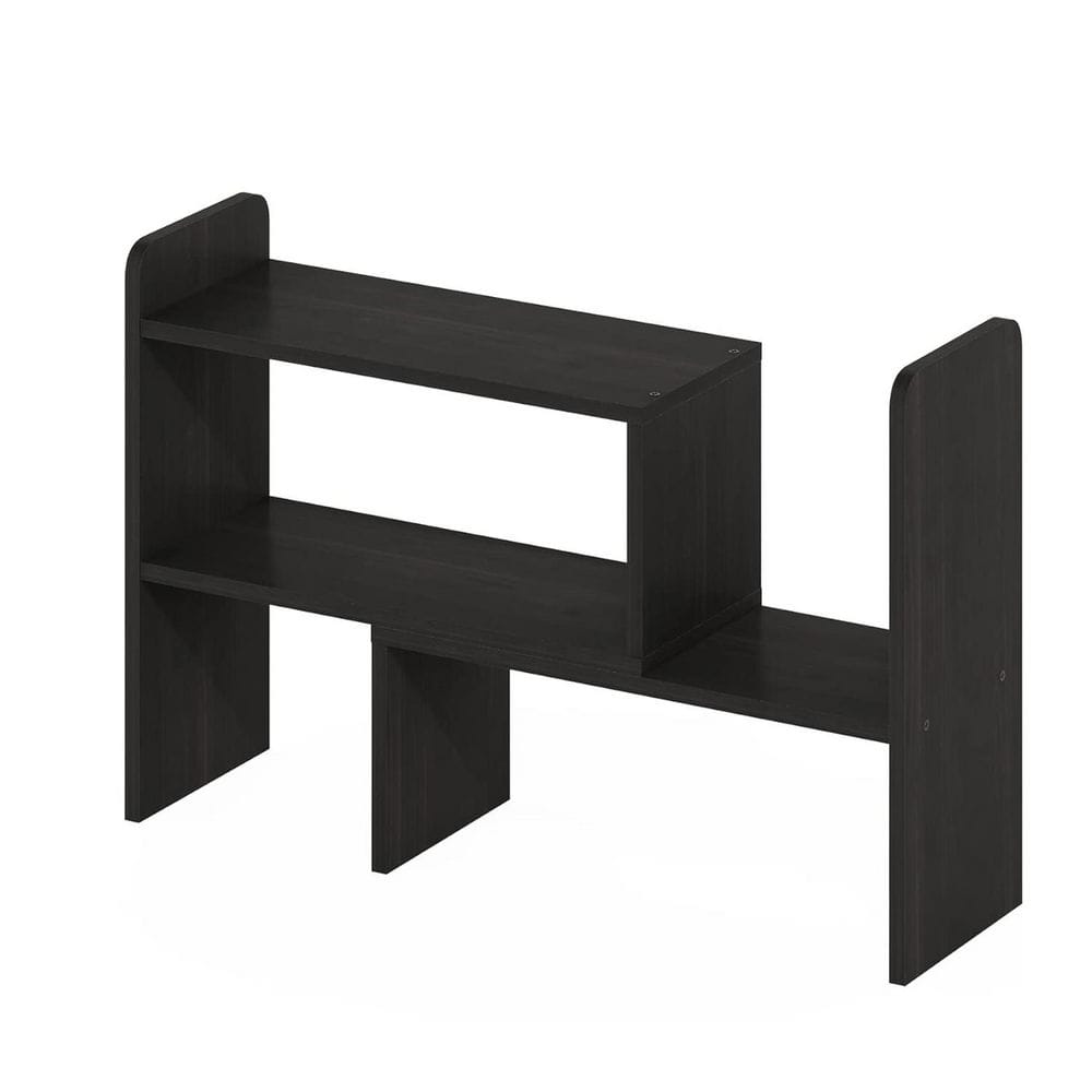 Black 23.7 in. x 15.7 in. Wood Modern Adjustable Desk Organizer ...